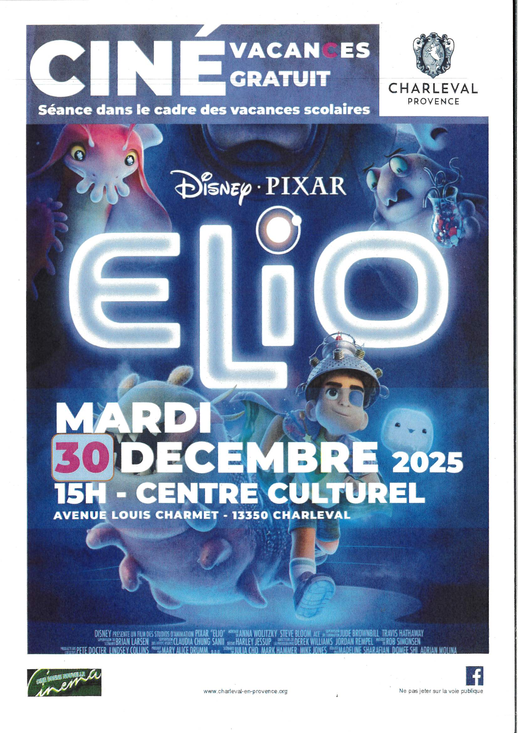 Cinéma - mardi 30 décembre à 15h